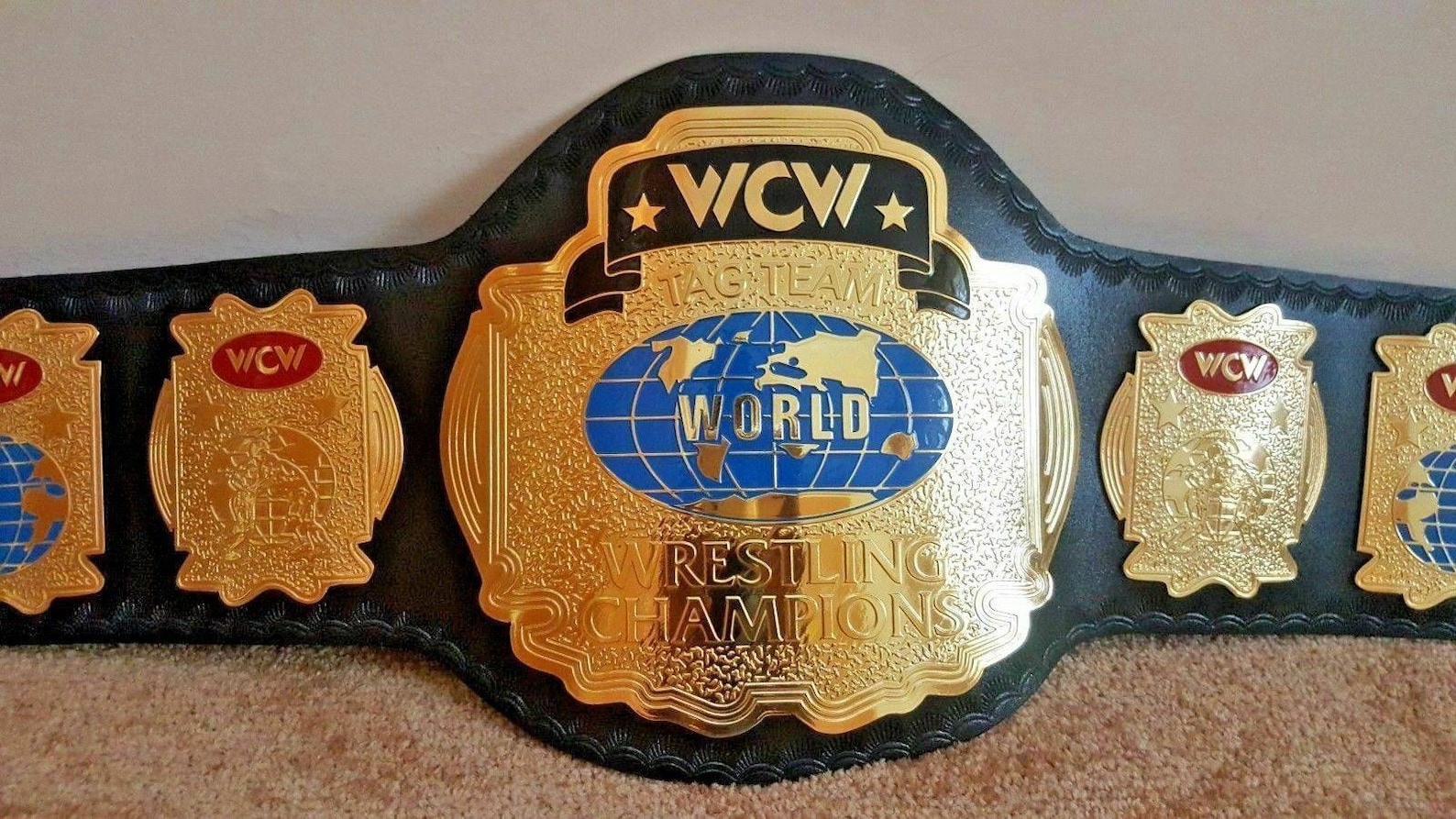 WCW WORLD tag team championship wrestling chamiponship belt | Etsy