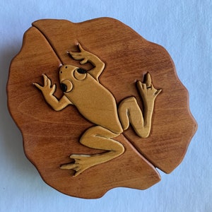 Frog Wooden Box, Intarsia, Handmade - Etsy