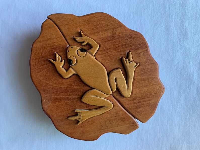 Frog Wooden Box, Intarsia, Handmade - Etsy