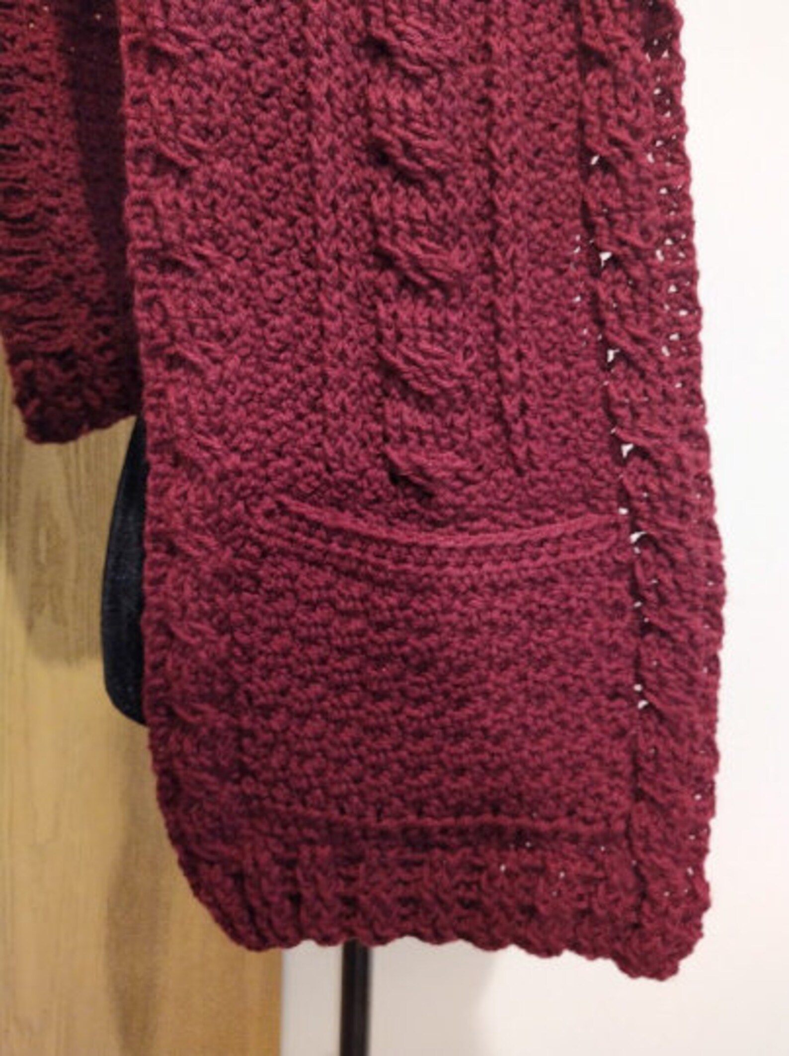 PDF CROCHET PATTERN for the Quintessential Cabled Pocket Scarf - Etsy