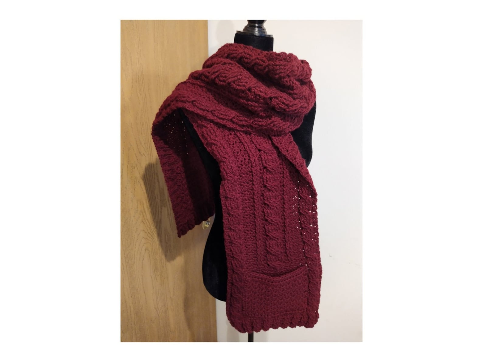 PDF CROCHET PATTERN for the Quintessential Cabled Pocket Scarf - Etsy