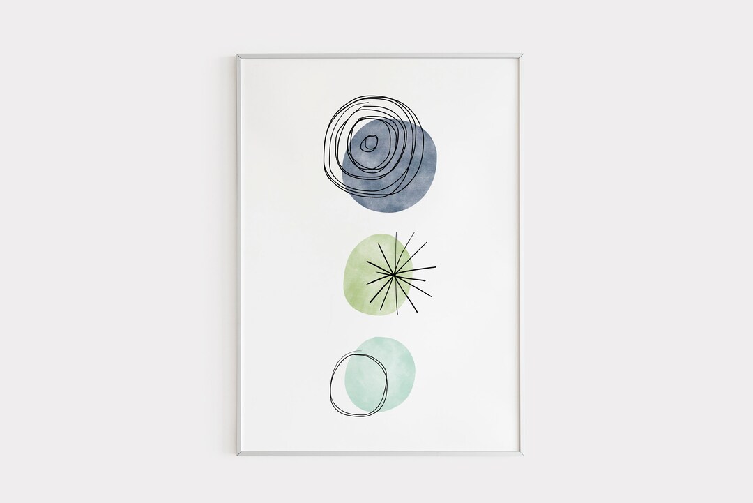 Abstract Wall Art, Circle Wall Print, Printable Wall Art, Minimalist ...