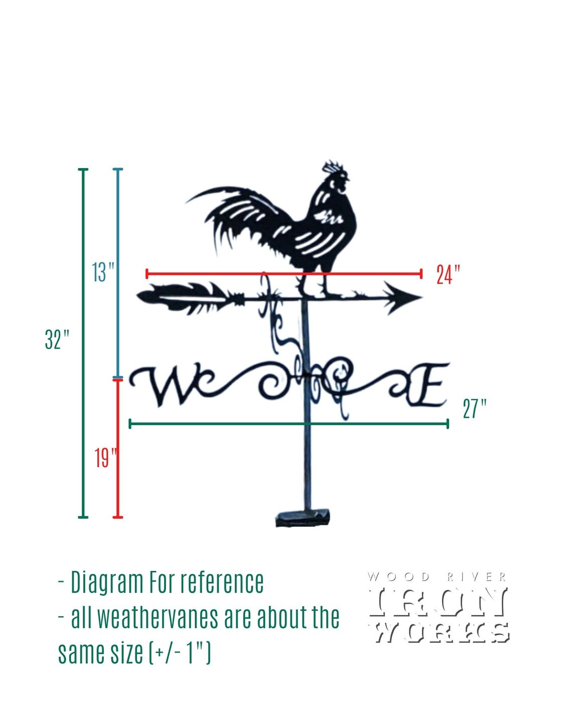 Weathervane, Metal Rooster Wind Vane - Etsy