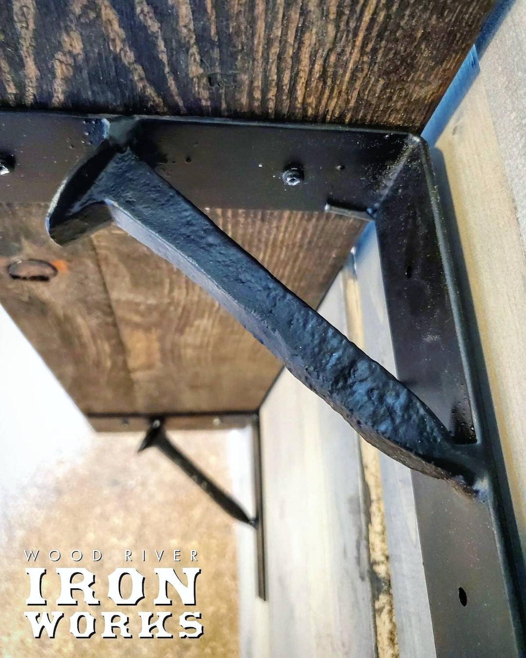 Shelf Bracket, Railway Spike Shelf Bracket, Shelf Support, Unique Metal ...