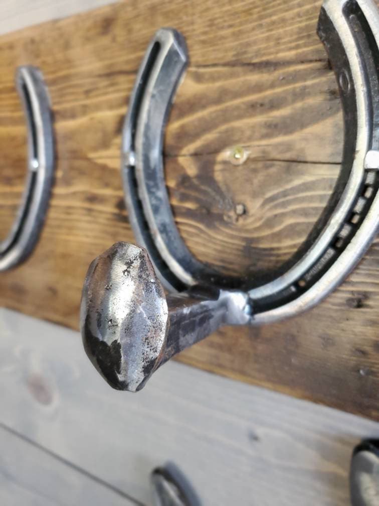 Horseshoe Coat Rack Rustic Railway Spike Coat Rack Vintage | Etsy