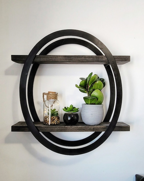 Metal Double Oval Frame With 2 Shelves - Etsy