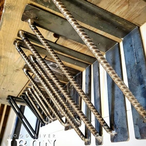 Shelf Bracket, Rebar Shelf Bracket, Shelf Support, Unique Metal Shelf ...