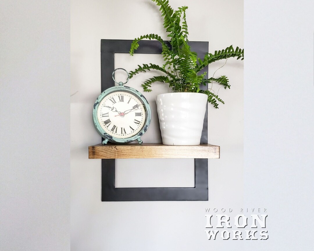 Metal Framed Shelf, Modern Shelf, Picture Frame Shelf, Floating Shelf ...
