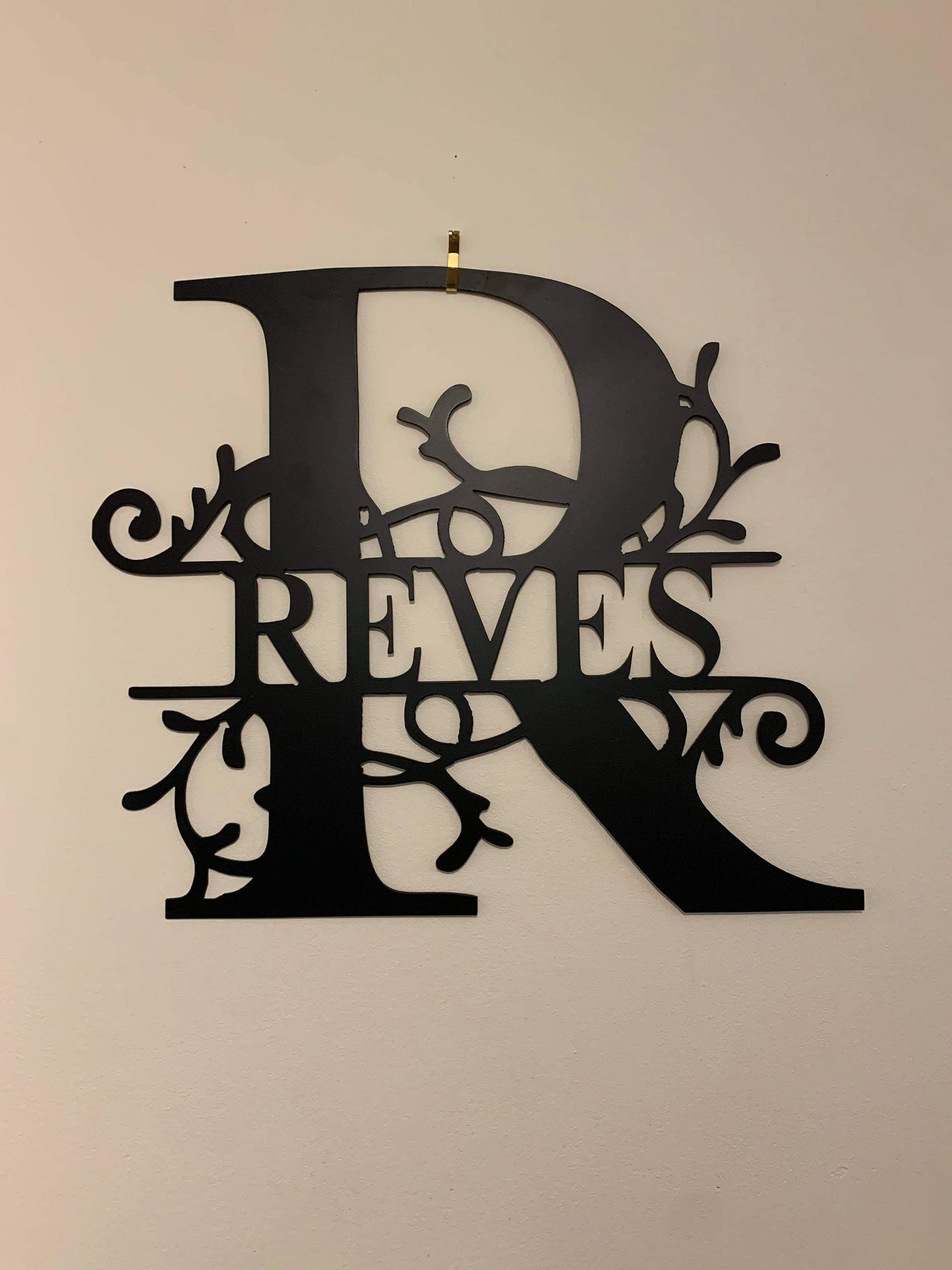 Custom Family Monogram Sign Custom Metal Sign Family Wall | Etsy