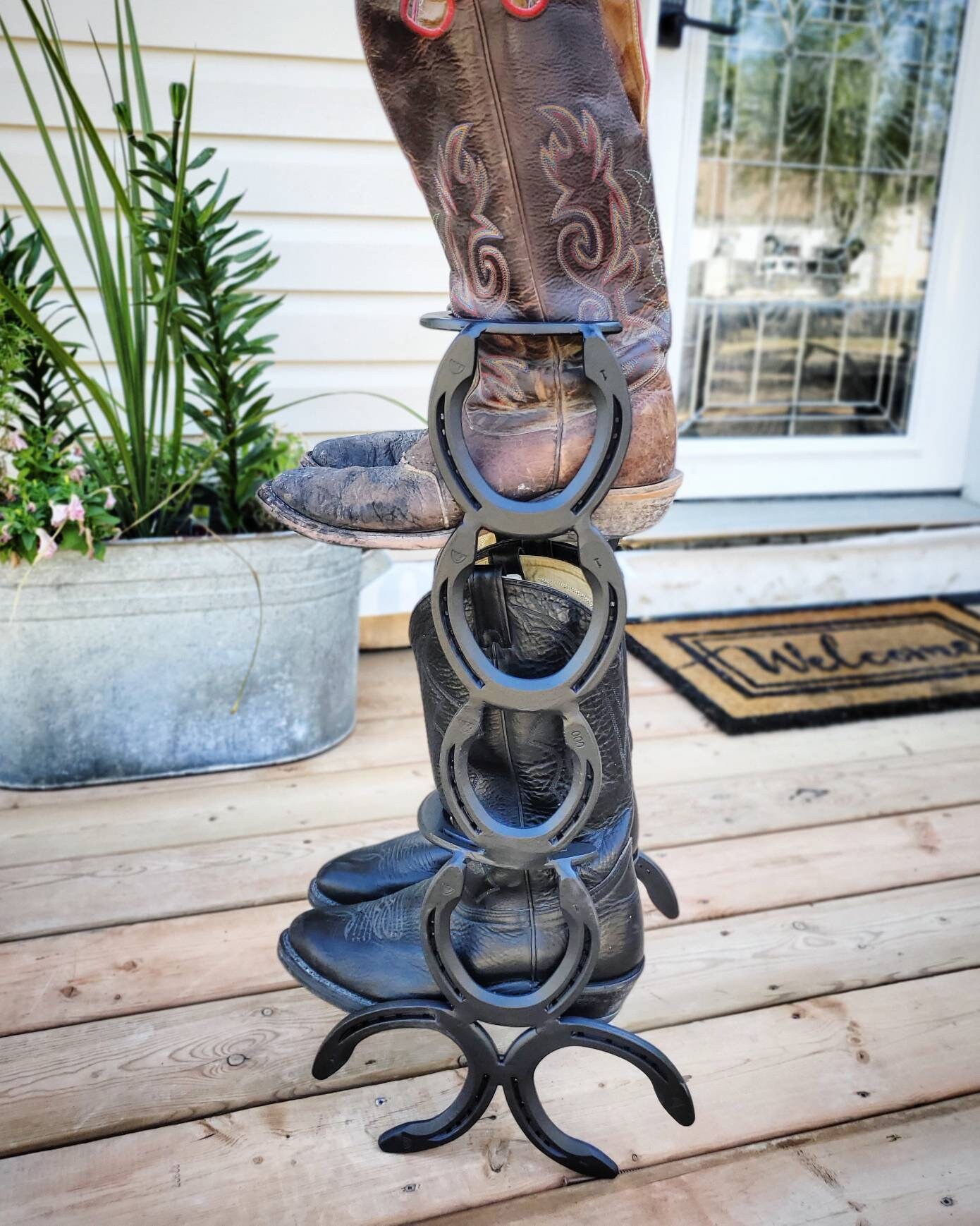 Horseshoe Boot Rack Shoe Storage Horseshoe Boot Rack | Etsy