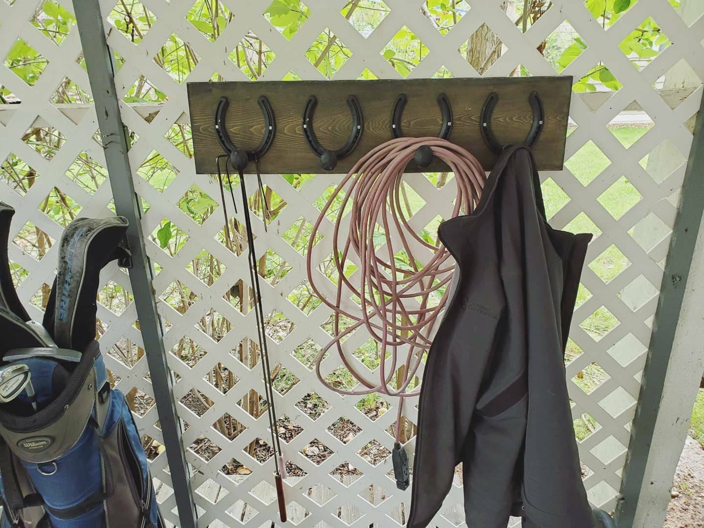 Horseshoe Coat Rack Rustic Railway Spike Coat Rack Vintage | Etsy