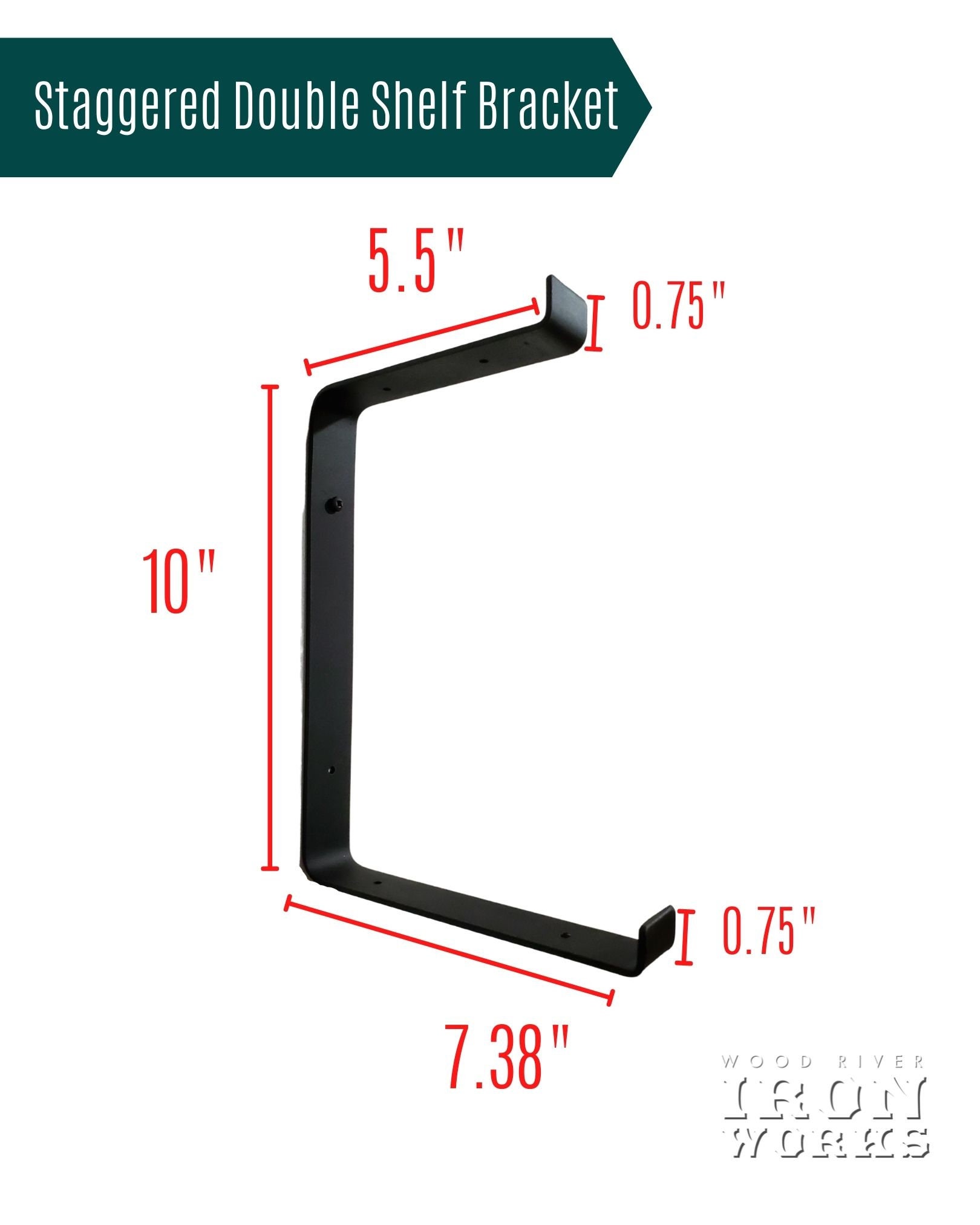 Staggered Double Shelf Lip Brackets J Bracket Heavy Duty - Etsy Canada