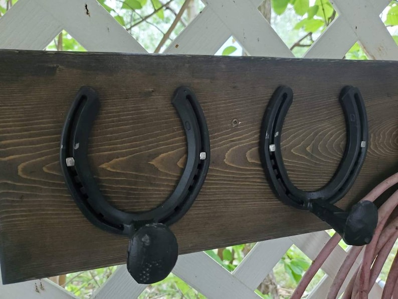 Horseshoe Coat Rack Rustic Railway Spike Coat Rack Vintage | Etsy