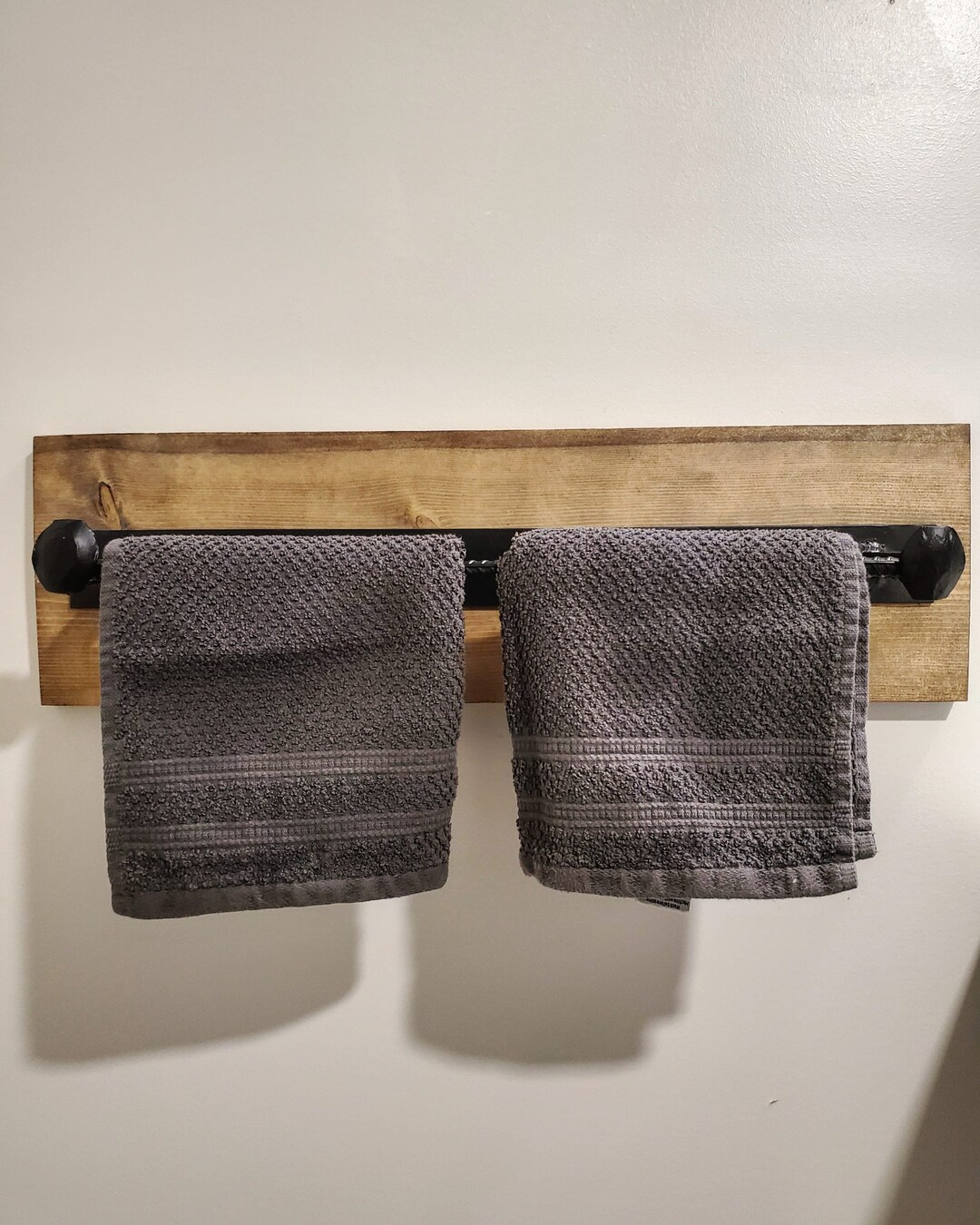 Rustic Towel Bar, Bathroom Set, Railway Spike - Etsy