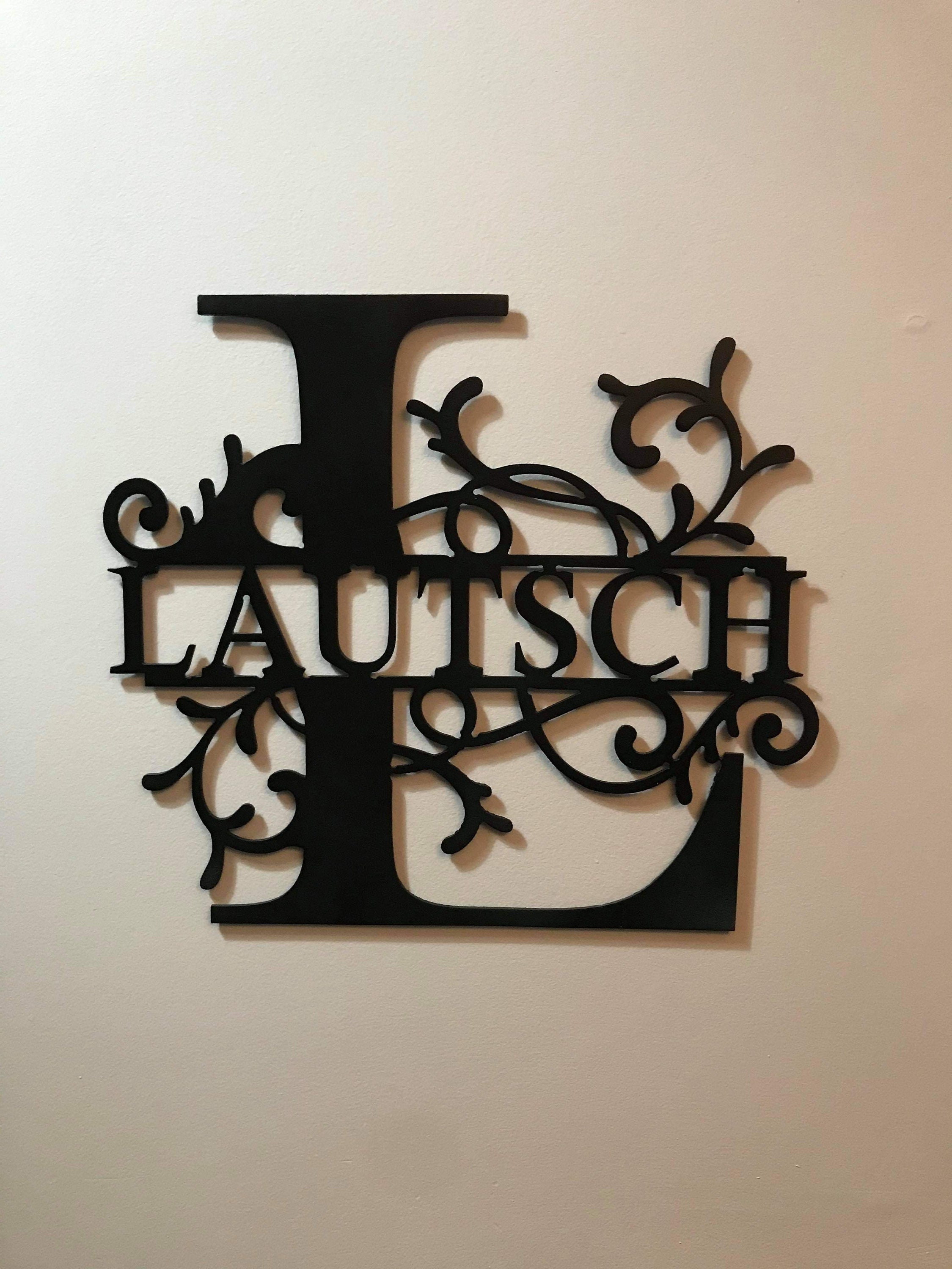 Custom Family Monogram Sign Custom Metal Sign Family Wall | Etsy