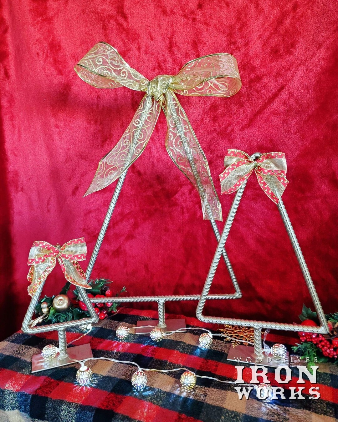 Christmas Tree Set, Rebar Pine Trees, Tree Decoration, Christmas Season ...