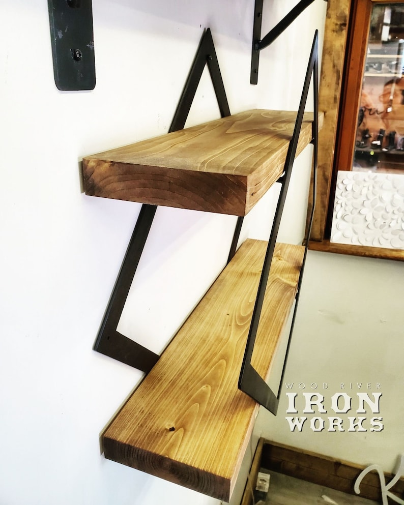 Metal Double Square Diamond Frame With 2 Shelves - Etsy