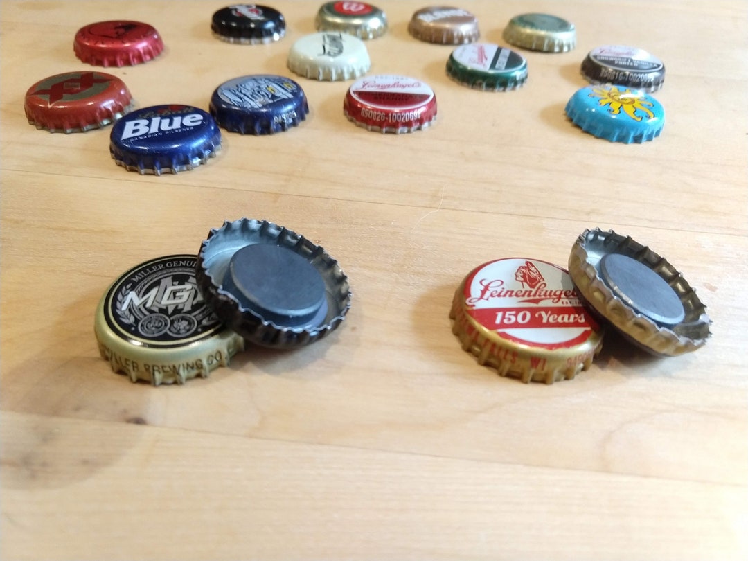 Assorted Beer Bottle Cap Magnets | Pack of 2, 4, 6, or 12 - Etsy