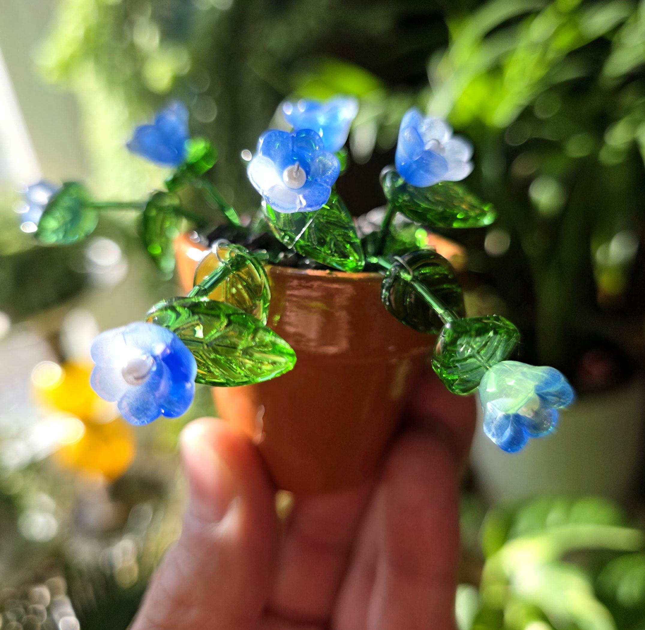 Beaded Forever Plant Refrigerator Magnet: Glass Flower Beads - Etsy