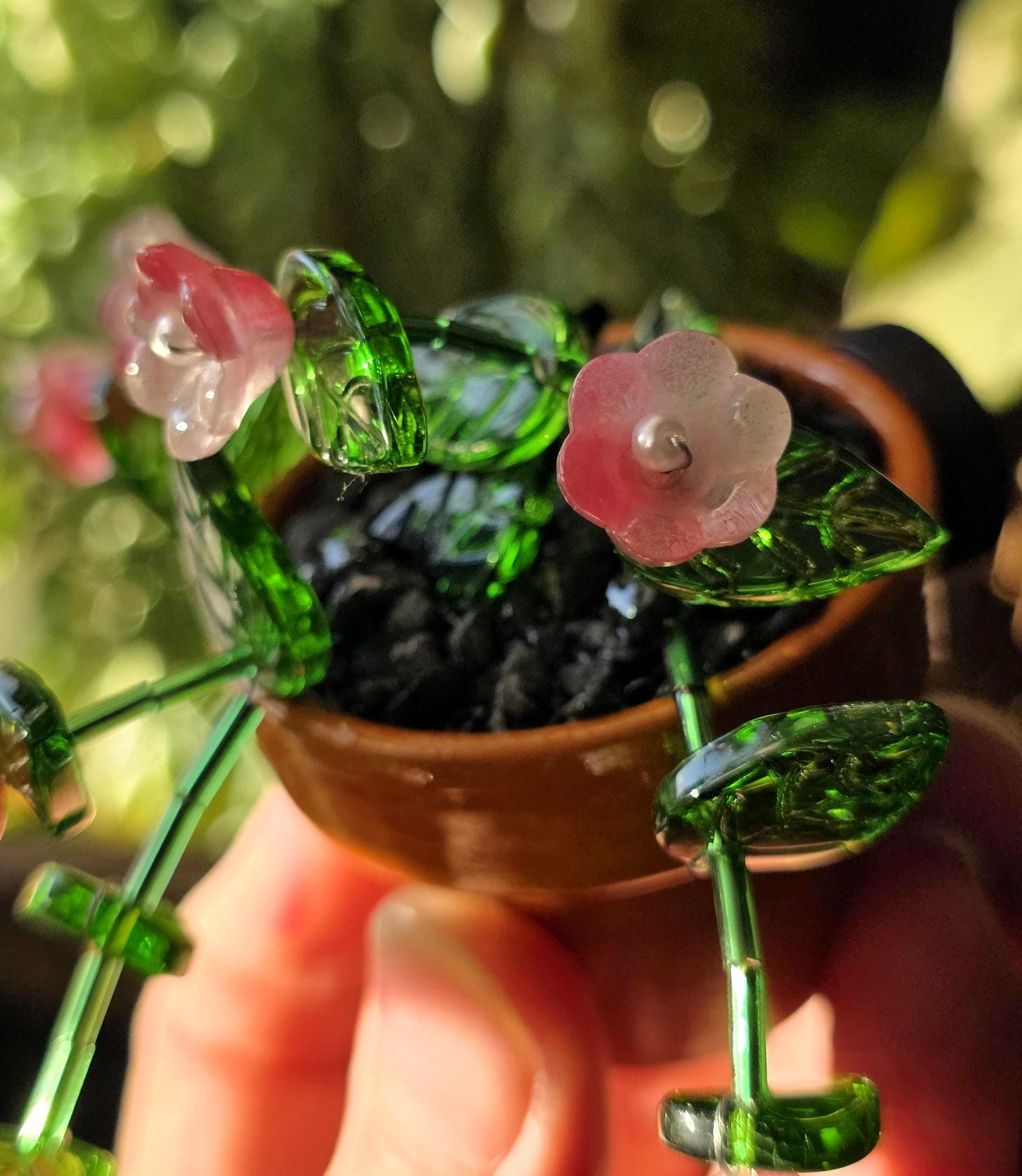 Beaded Forever Plant Refrigerator Magnet: Glass Flower Beads - Etsy