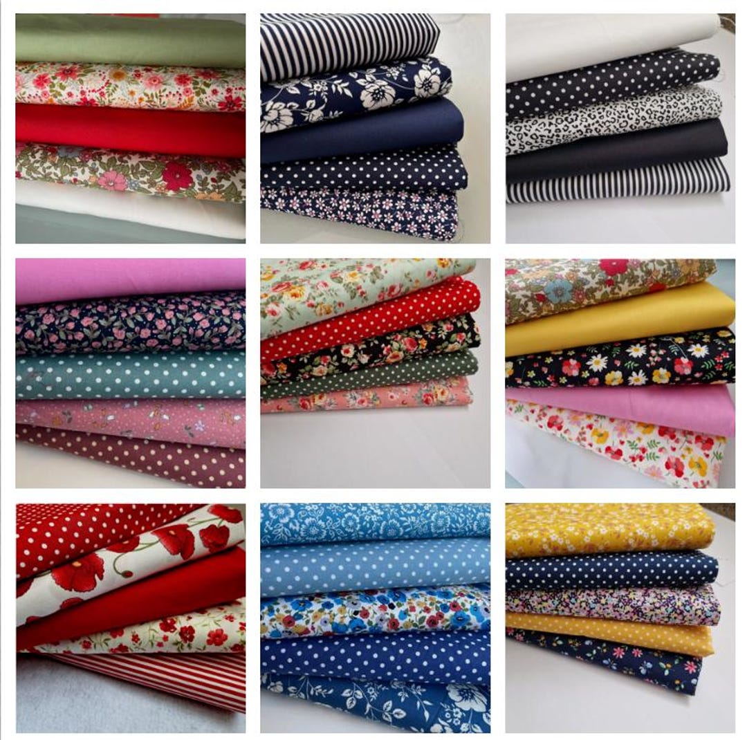 Floral Fat Quarter Bundles 100% Cotton Fabric Bundles Squares Craft Sewing - Etsy UK