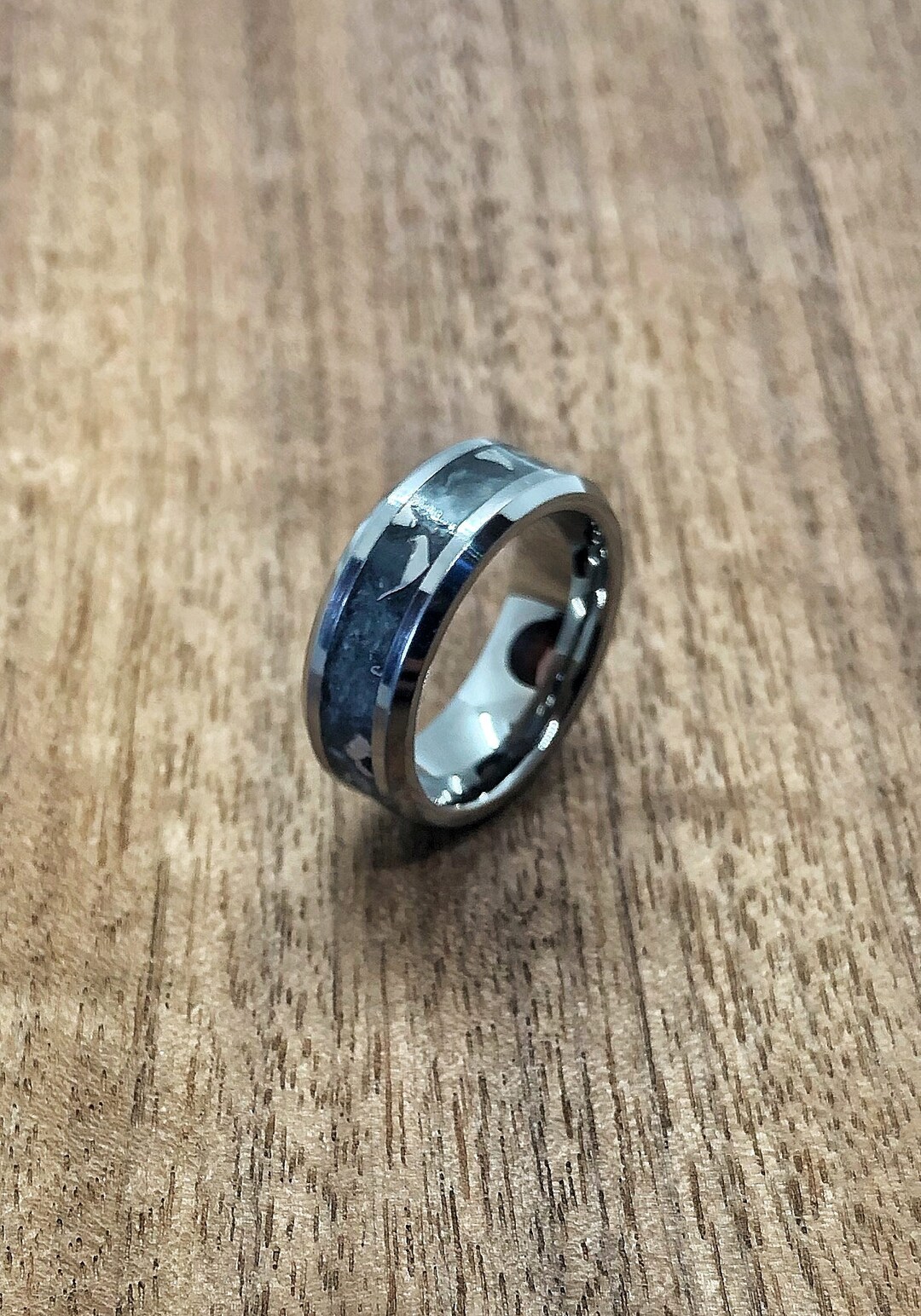 Tungsten Meteorite Glow Ring, Cosmic Abyss Ring - Etsy