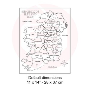 Laser Cut Republic of Ireland Map SVG Vector Cutting Digital Download ...