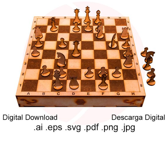 Laser Cut Template Chess Board SVG Laser Cut Vector Pattern | Etsy UK