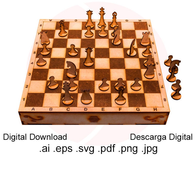 Laser Cut Template Chess Board SVG Laser Cut Vector Pattern | Etsy UK
