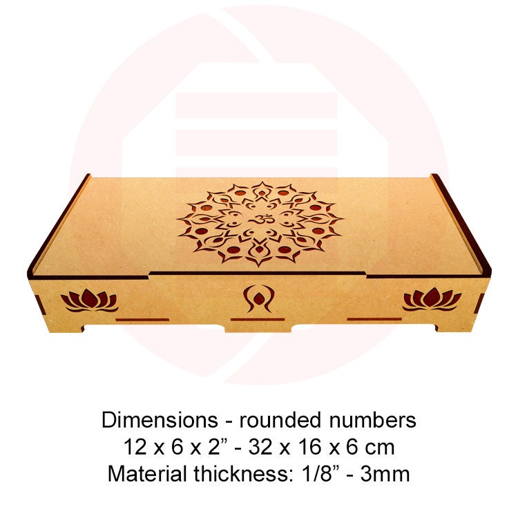 Laser Cut Incense Box SVG Cutting Files Template Wooden Diy Crafts - Etsy