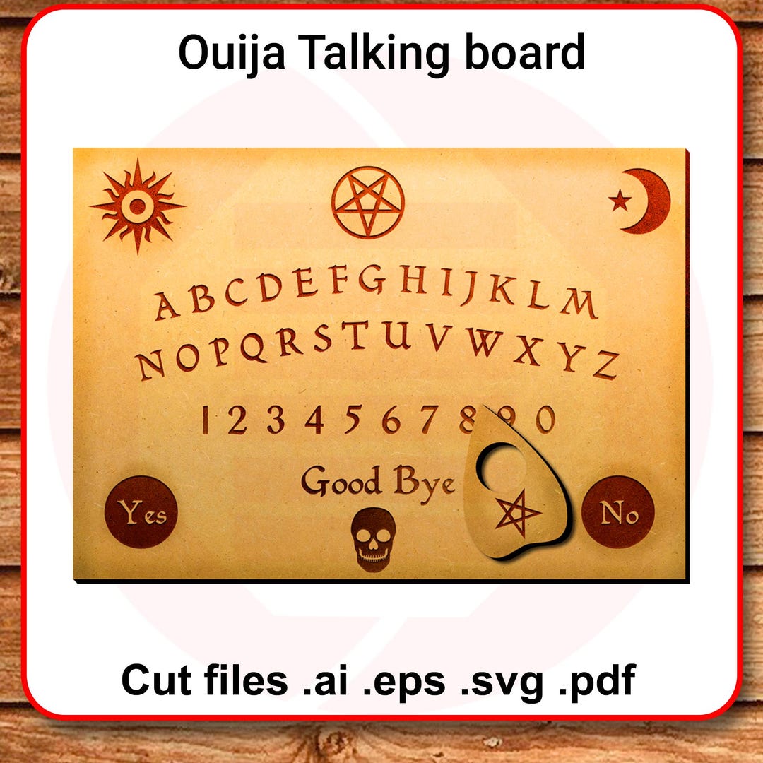 Laser Cut Ouija Spirit Talking Board Template Glowforge SVG Cutting ...