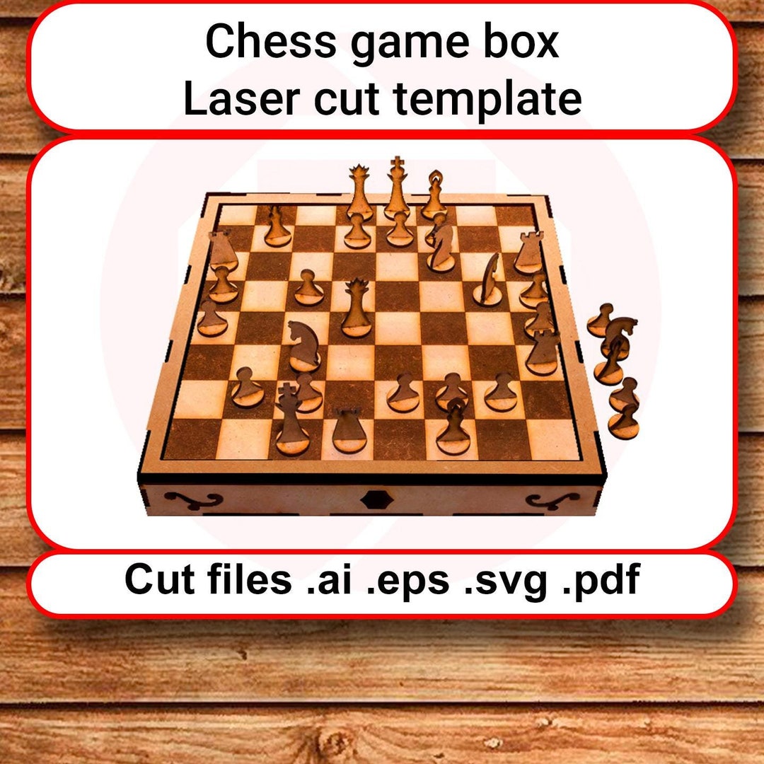 Laser Cut Template Chess Board SVG Laser Cut Vector Pattern Design ...