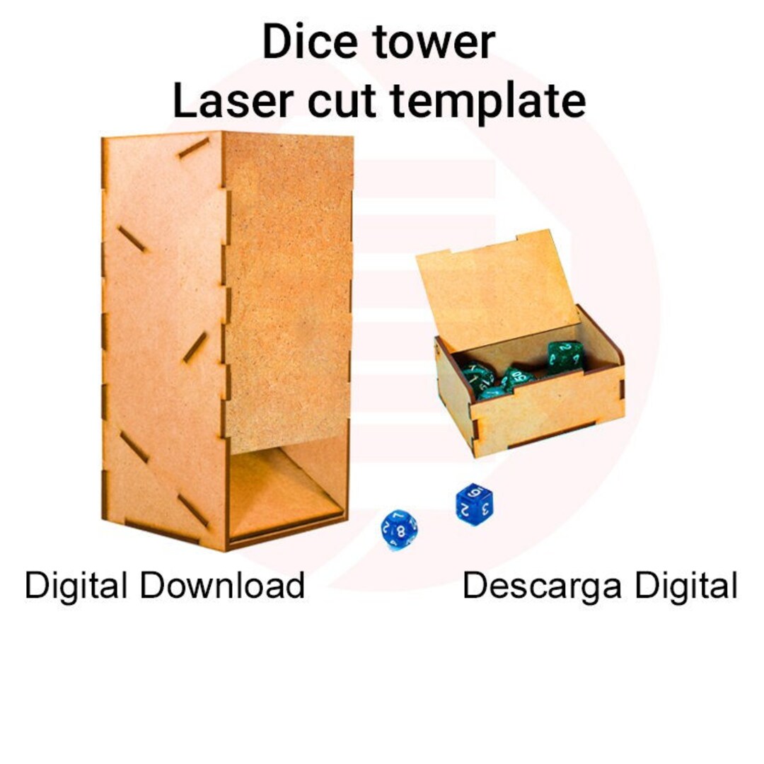 Laser Cut Dice Tower Glowforge SVG File Vector RPG Dungeons and Dragons ...
