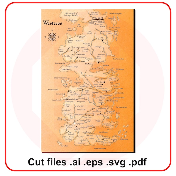 Westeros Map - Etsy