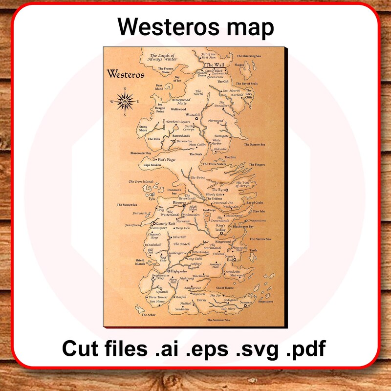 Westeros Map - Etsy