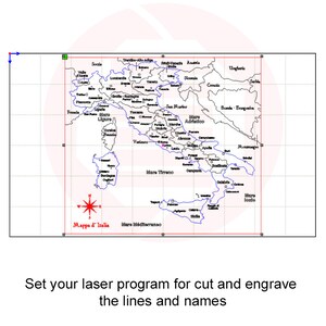 Italy Map Mappa Italia Glowforge SVG Laser Cut Vector File Home Decor ...