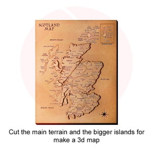 Laser Cut Scotland Map Vector Template Laser Cutting Machine Glowforge ...