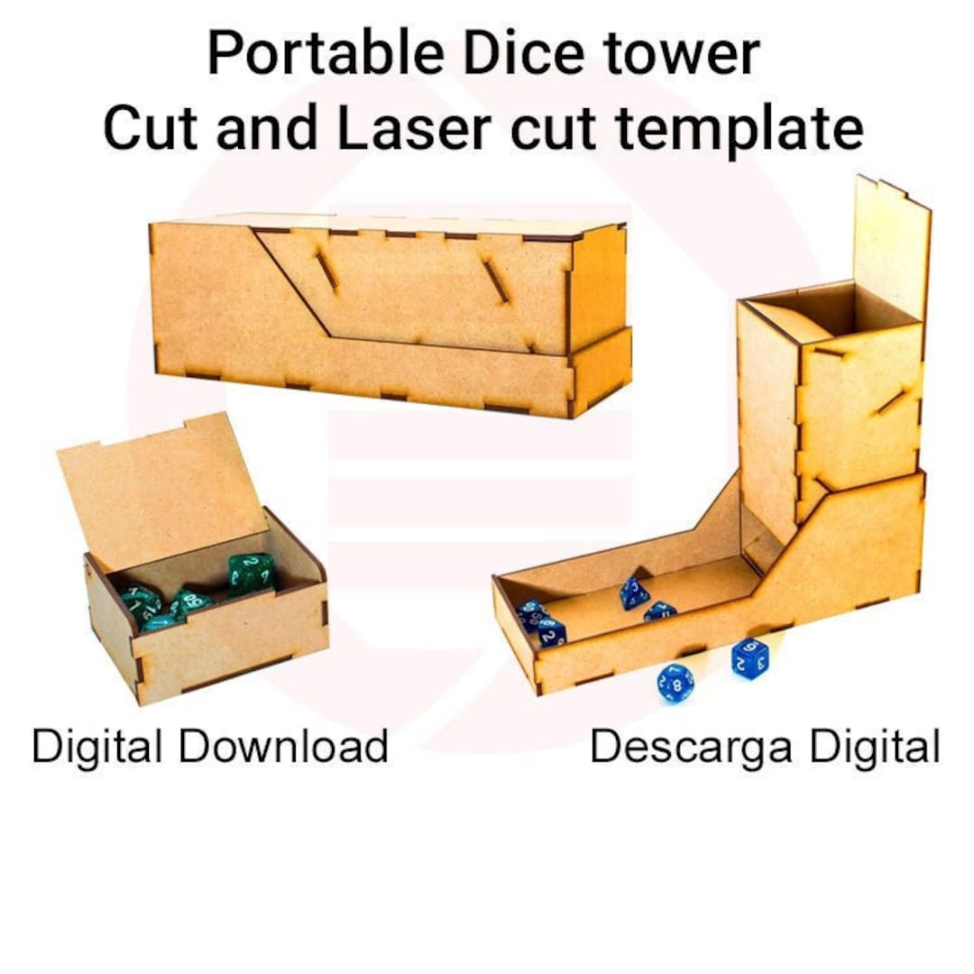 Dice Tower Laser Cut File SVG Glowforge Vector RPG Dungeons and Dragons ...