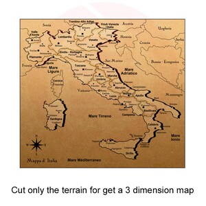 Laser Cut Italy Map Vector Template Laser Cutting SVG Files - Etsy