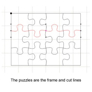 Jigsaw Puzzle SVG Laser Cut File Glowforge SVG Puzzle Vector Template ...