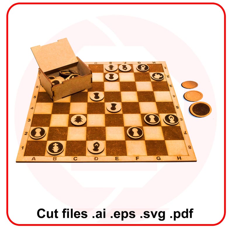 Laser Cut SVG Chess Board Game Vector Files Digital Download - Etsy ...