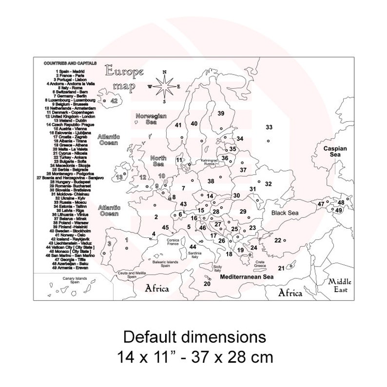 Europe Map Glowforge SVG Laser Cutting Project Laser Cut - Etsy