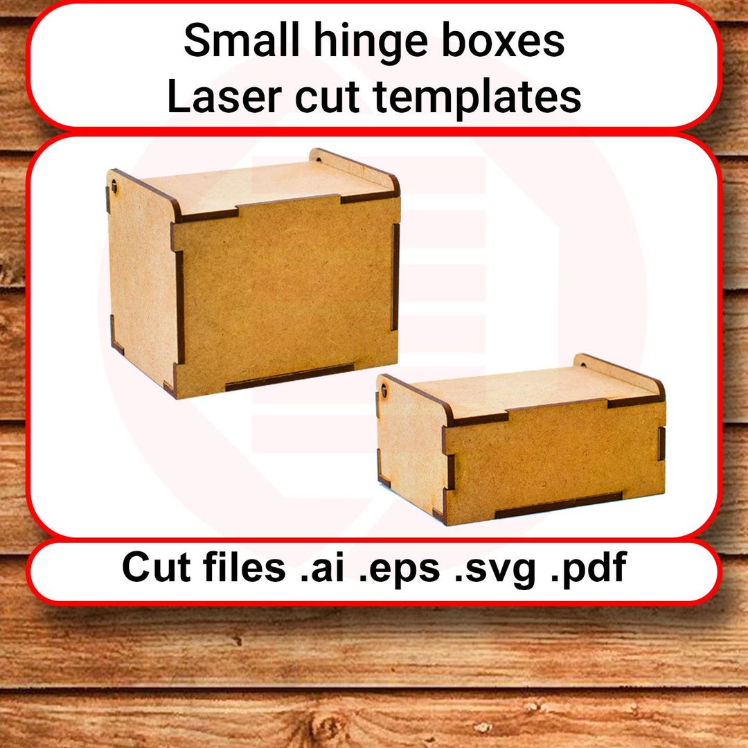 Laser Cut SVG Small Hinge Box Glowforge SVG Wedding Ring Gift Box ...