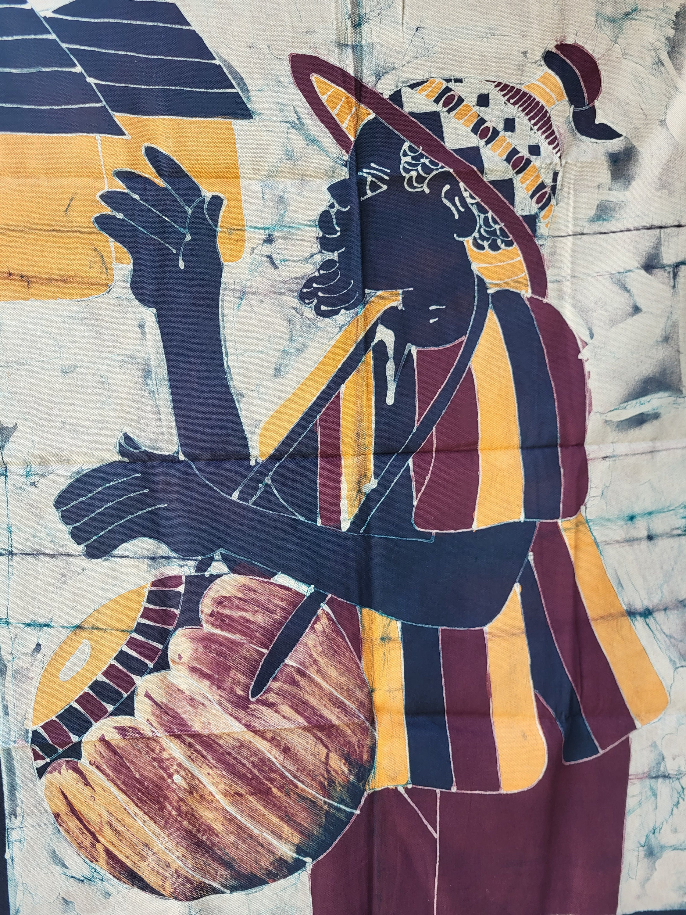 African Musician Batik Wall Hanging, Batique Wall Hanging,african Batik ...