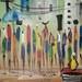 African Painting of Trotro Station in Accra,african Wall Painting ...