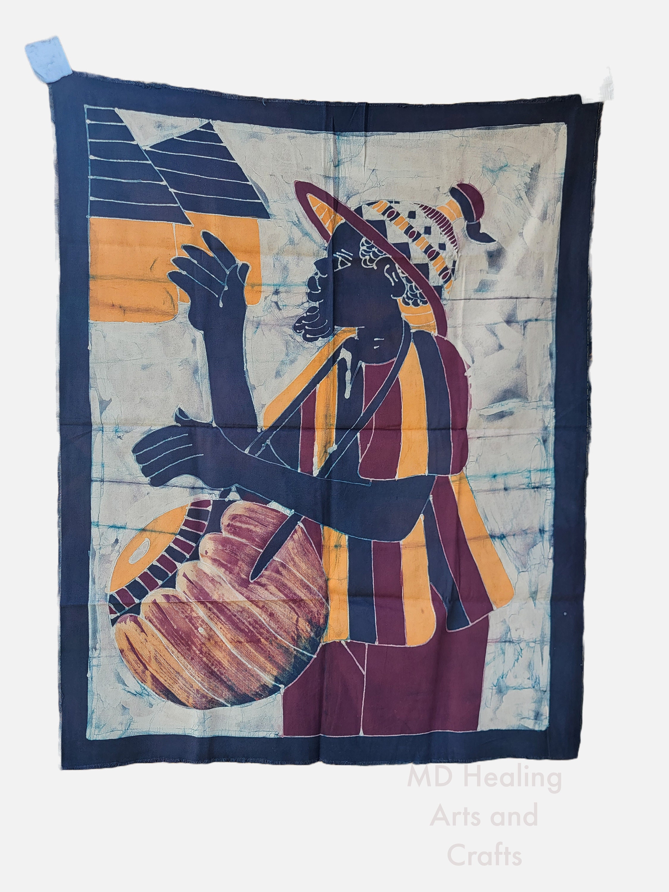 African Musician Batik Wall Hanging, Batique Wall Hanging,african Batik ...