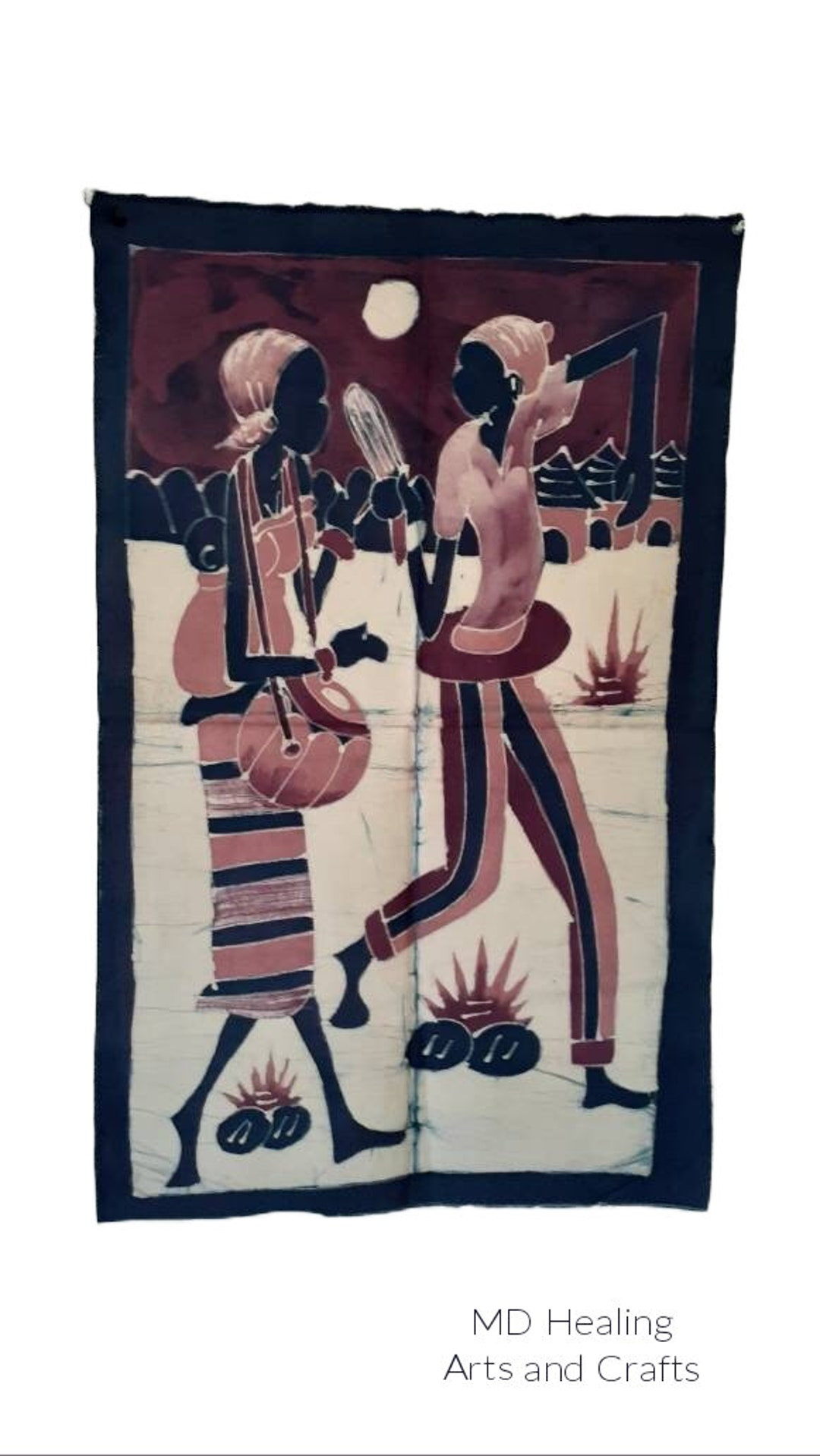Batik Wall Hanging,batique Wall Hanging, African Batik Art, Vintage ...