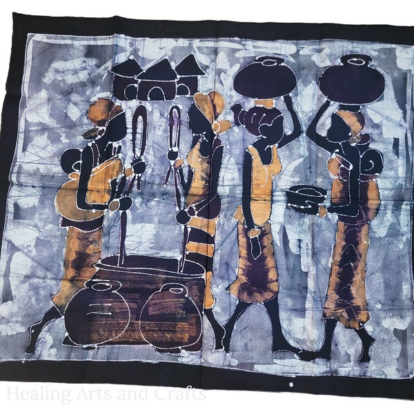 Batik Wall Hanging animal Kingdom, African Batik Art,batique Wall ...