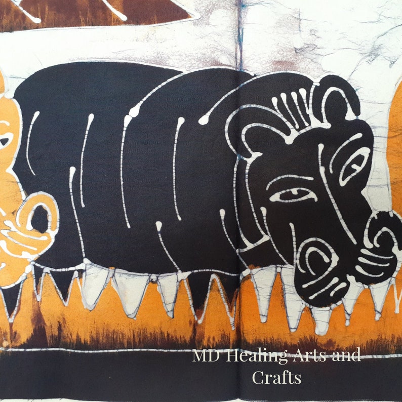 Batik Wall Hanging animal Kingdom African Batik Artbatique - Etsy
