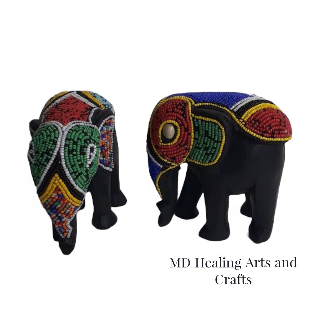 African Beaded Elephants,african Elephant, African Tribal Art,elephant ...